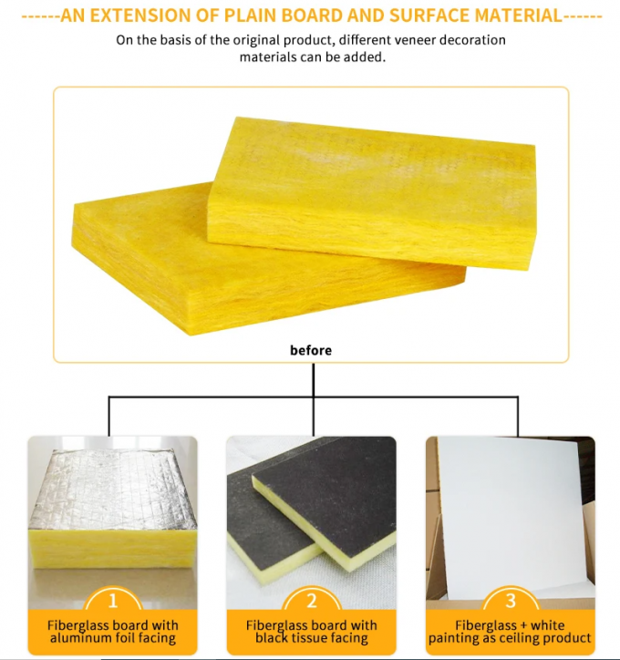 Insulation Material With Black Fiberglass Tissue Moisture Resistance