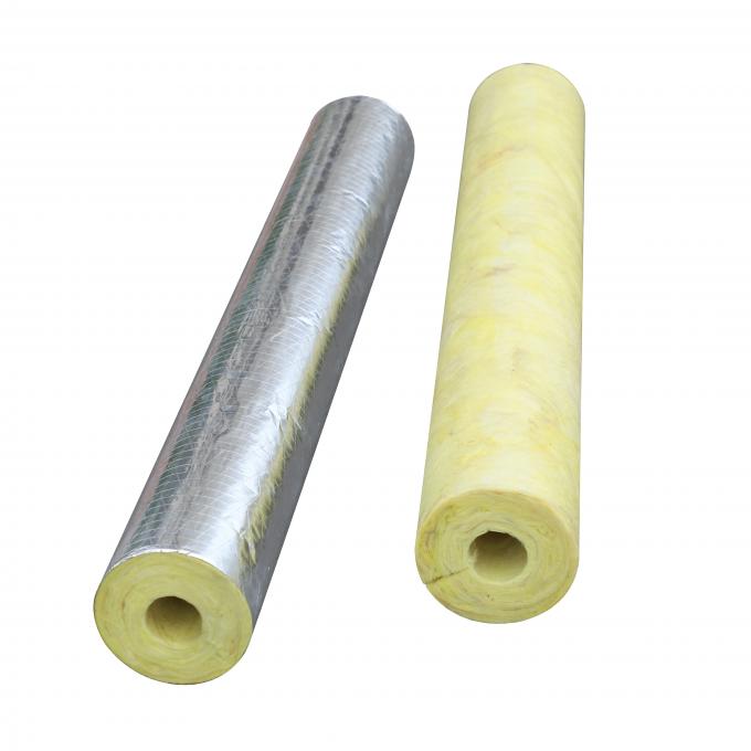 Lightweight Glass Wool Pipe Insulation With Reflective Outer Shield